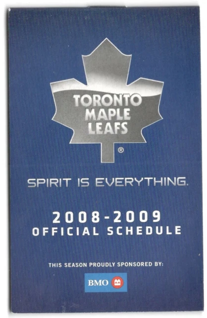 2008-09 TORONTO MAPLE Leafs Marlies NHL AHL Hockey Schedule !!! BMO $1. ...