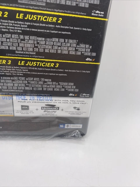 THE EQUALIZER 3-MOVIE Collection (4K Ultra HD + Blu-ray) - Small tear on seal $58.99 - PicClick CA