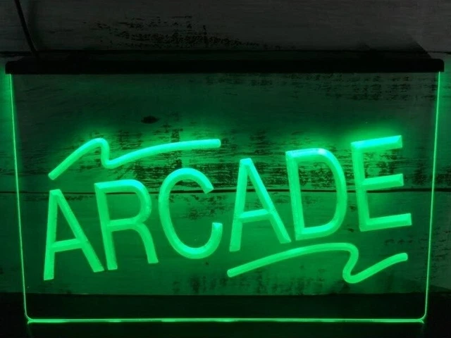 ARCADE SHOPPING MALL Center Shop LED Neon Light Sign Game Room Wall Art ...