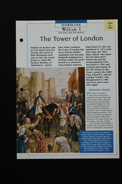 KINGS & QUEENS Maxi Card The Tower Of London - William I - Normans EUR ...