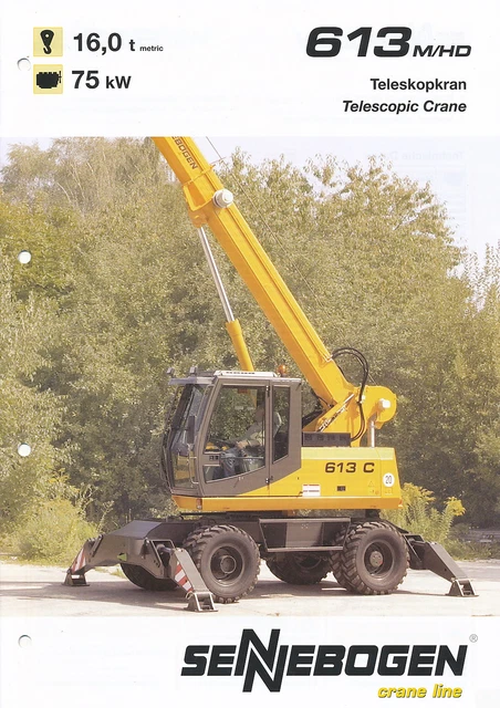 SENNEBOGEN 613 M/HD gru telescopica prospetto 2002 brochure gru ...
