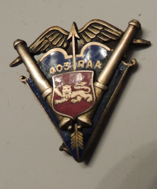 INSIGNE MILITAIRE 403° Raa - Régiment Artillerie Antiaérienne - Drago ...