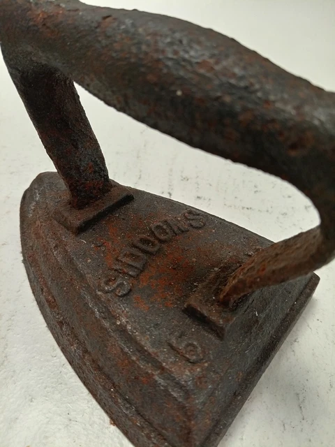 VINTAGE SIDDONS CAST Iron Flat Iron Rustic Decor Antique No. 5R ...