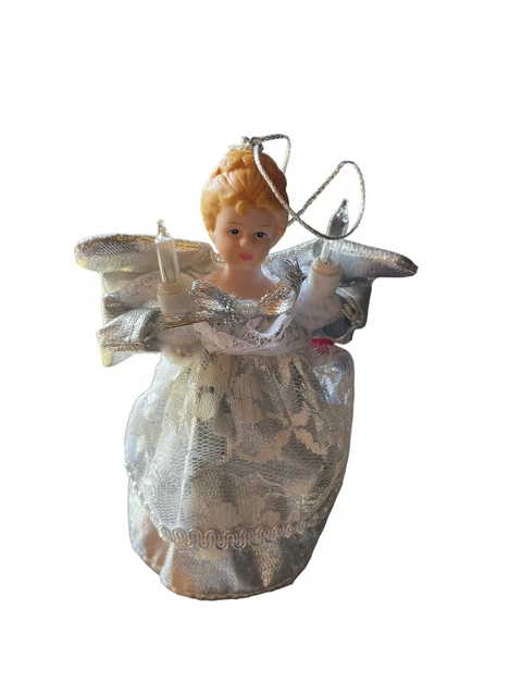 VINTAGE TRIM-A-HOME ANGEL Pig Tail Light Tree Top Christmas Tree Topper ...