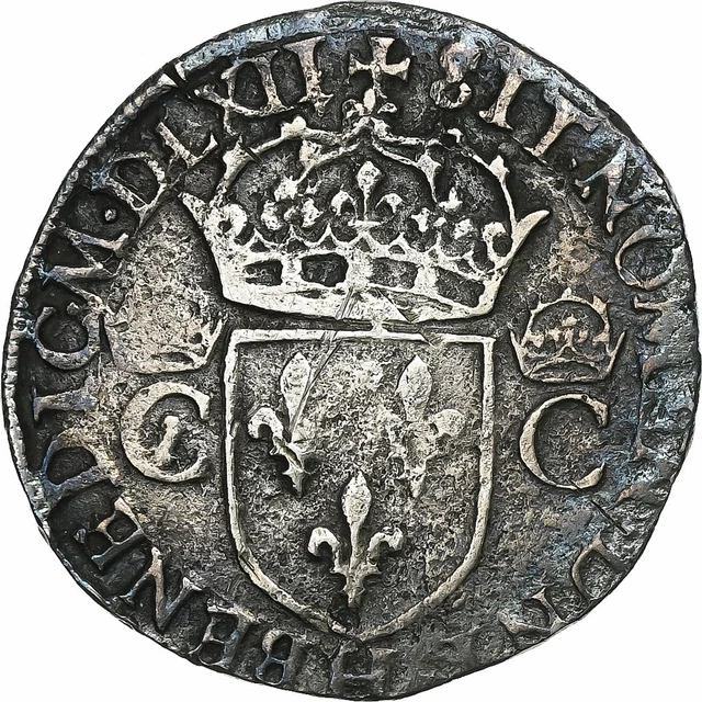 [#1288410] FRANCIA, CHARLES IX, Teston aux 2 C couronnés, 1562, La ...