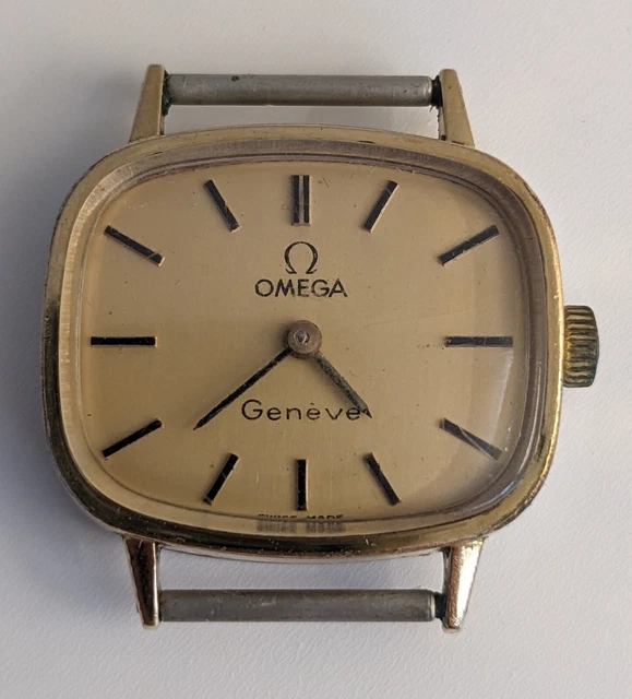 VINTAGE SQUARE OMEGA Geneve Automatic Swiss 20 Microns Working Watch ...