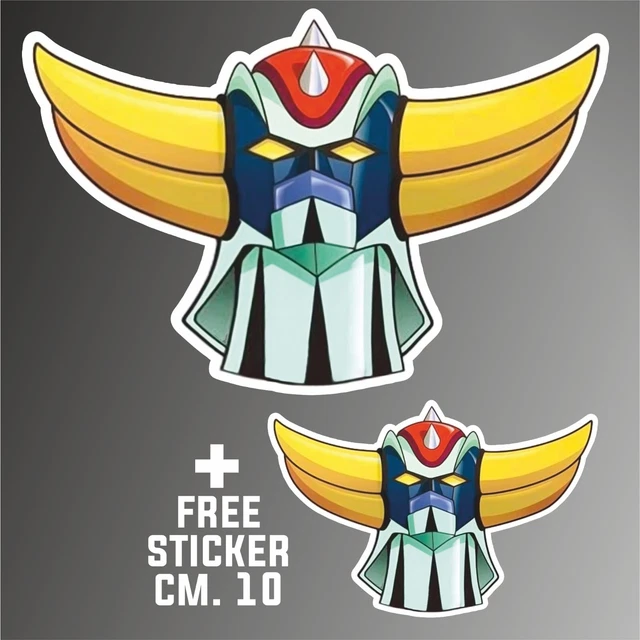 GOLDRAKE GOLDORAK ACTARUS UFO ROBOT decal sticker +1 FREE STICKER cm10 ...
