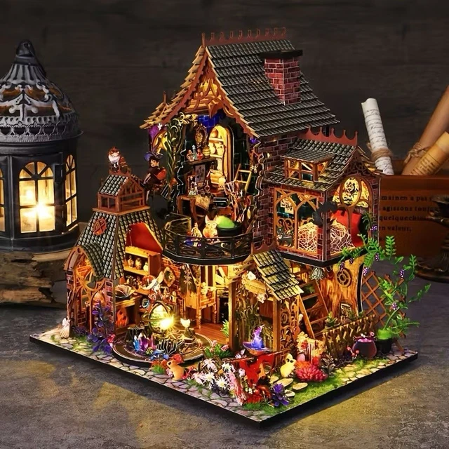 MAGIC FOREST SPIRIT DIY Miniature House Kit | Handmade Cabin Villa ...