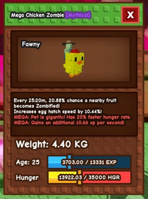 MEGA CHICKEN ZOMBIE 🌱Grow A Garden🌱 PET £1.49 - PicClick UK