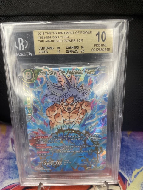 SON GOKU, THE Awakened Power SCR Dragon Ball Super Card TB1-097 BGS10 £ ...