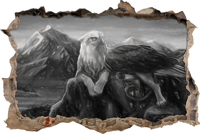 GRIFFIN ADLER WITH Lion Paws Art Coal Effect - 3D-Look Breakthrough ...