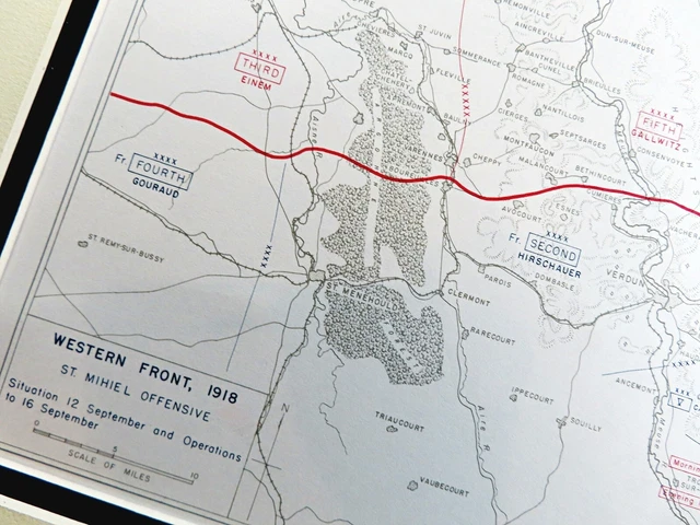 WW1 MILITARY MAP Western Front St Mihiel Offensive Army Operations USMA ...