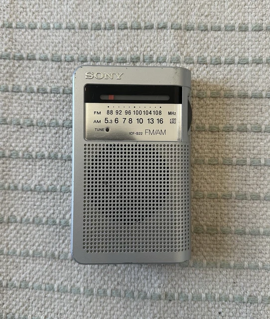 SONY ICF-S22 FM/AM Personal Radio Silver Tested & Working £16.95 ...