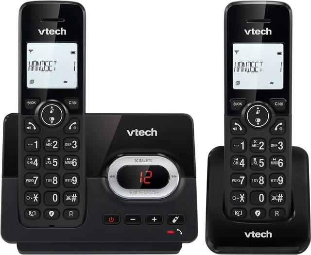 VTECH CS2051 SCHNURLOSES Telefon mit Anrufbeantworter und 2 Mobilteilen ...