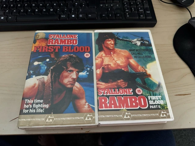 RAMBO FIRST BLOOD 1 &2 VHS Ex Rental Big Box Bundle. Great Condition. £ ...