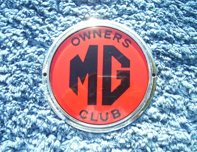 CLASSIC 1990S MG OWNERS CLUB CAR GRILLE BADGE ~ B/C/TA/TD/MGB/TC ...
