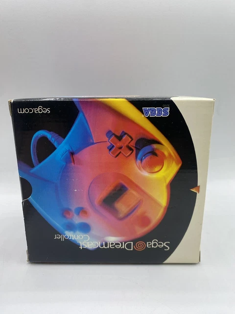 RARE TRANSLUCENT TRANSPARENT Clear Yellow Sega Dreamcast Controller CIB ...