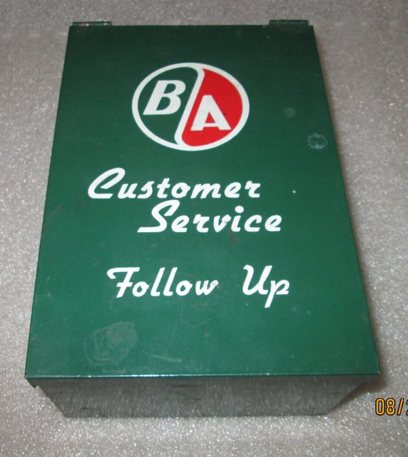 RARE VINTAGE BA Gas Oil Display Advertising Metal Dealer Sign Original ...