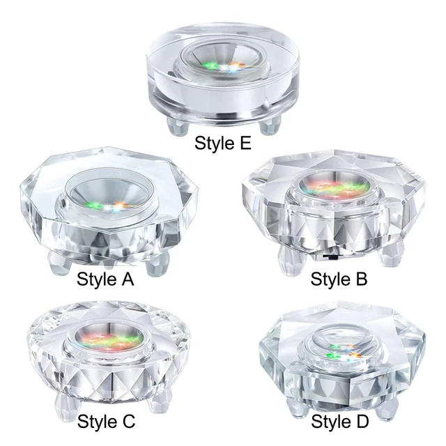 LED LIGHT BASE Auto Flashing Illumination USB Lamp Holder Light Stand ...