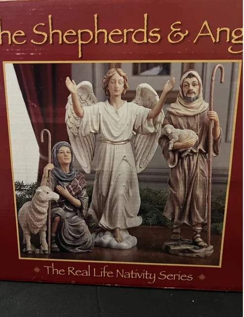 THE SHEPHERDS AND Angel For Real Life Nativity Series 12” Three Kings ...