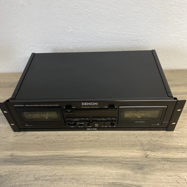DENON DN-770R DOUBLE Tape Deck Auto Reverse GOOD WORKING ORDER WITH ...
