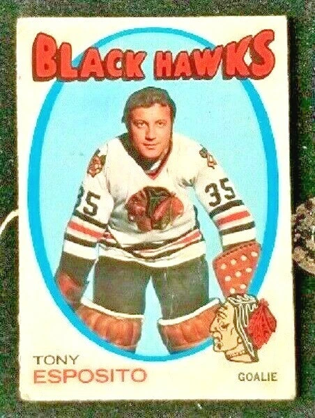 1971-72 O-PEE-CHEE #110 Tony Esposito Chicago faucons noirs**(RefX ...