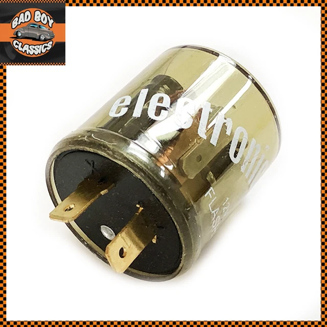 ELECTRONIC FLASHER HAZARD Relay 2 Pin Upgrade Clear Body Car Motorcycle ...