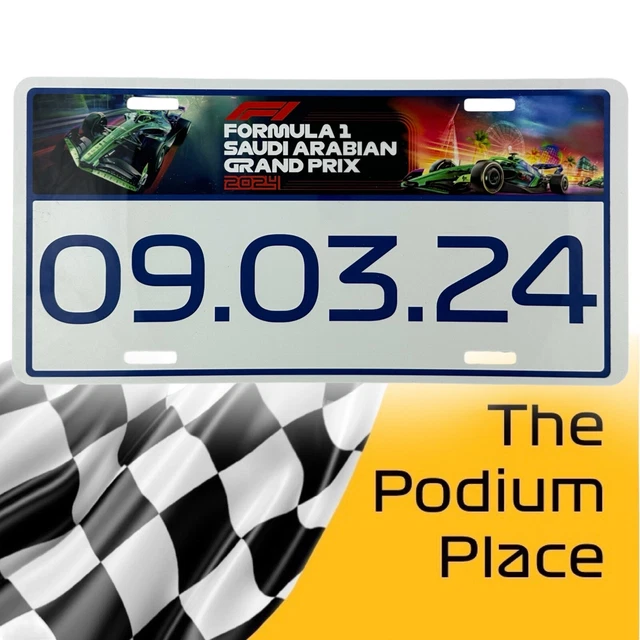 FORMULA 1 SAUDI Arabian 2024 Licence Number Plate NEW F1 Souvenir ...