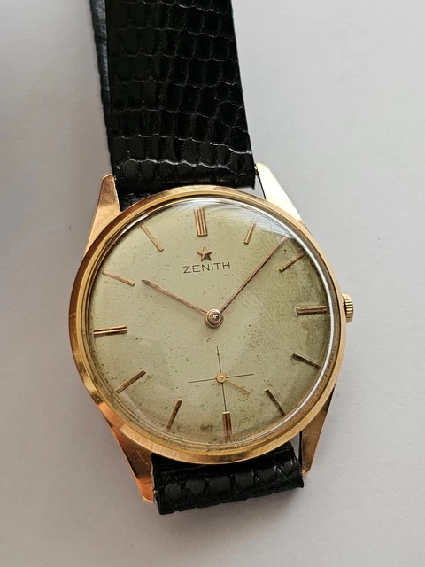 ZENITH-STELLINA-MANUALE-ORO ROSA 18 Kt (0,750)-Quadrante Originale-35 ...