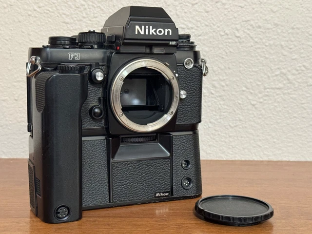 NIKON F3 HP High Eyepoint body w/MD-4 Motor Drive F3HP professional ...