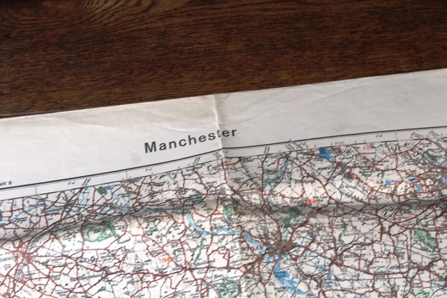 WW2 ORIGINAL GERMAN Operation Sea Lion Map Manchester Area, SUPER ...