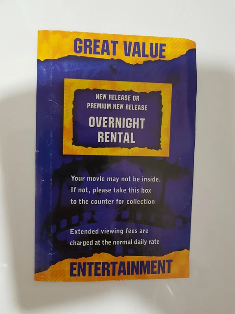 ORIGINAL BLOCKBUSTER VIDEO VHS Rental inlay leaflet/ flyer £12.00 ...