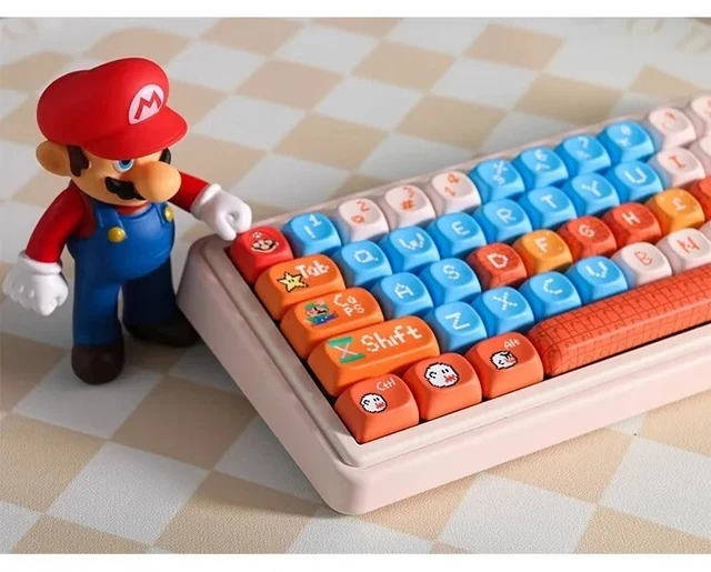 LIMITED EDITION MARIO Keyboard- Custom Artisan PC Keycap Set, Unique ...