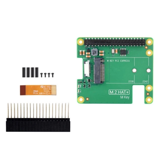 HAT+ GEN2 GEN3 Support 2230 2242 NVME SSD PCIE Expansion Board with LED ...