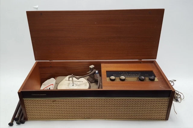 VINTAGE ALBA CHALLENGE C206 Auto Radiogram 1960s Wooden SPARES REPAIRS ...