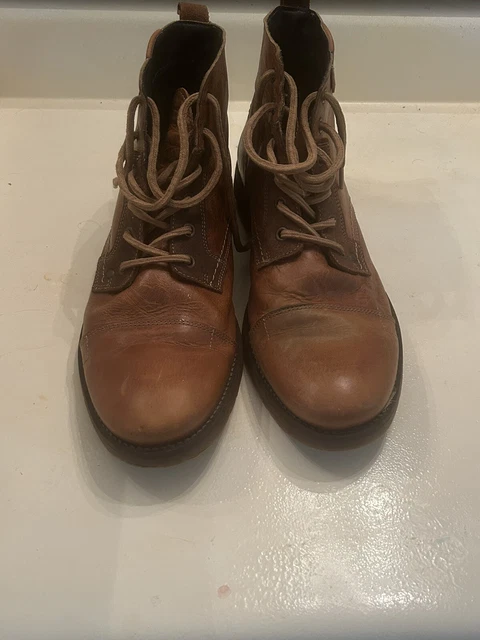 BULL BOXER SELDEN Cap Toe Leather Ankle Boots Mens Size EU 44 US 11 ...