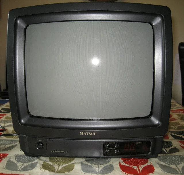 MATSUI 1466 14& CRT TV Box Cube Television Retro Gaming Screen Display ...