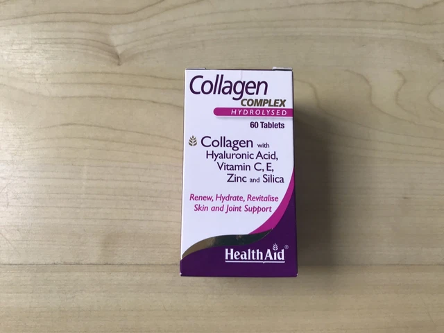 HEALTH AID COLLAGEN Complex with Hyaluronic Acid, Vit C, E, Zinc ...