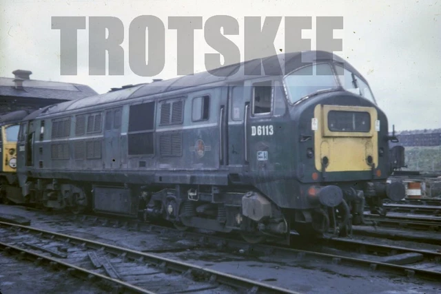 35MM SLIDE BR British Railways Diesel Loco Class 21 D6113 Eastfield ...