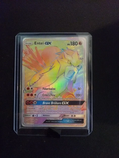 CARTE POKÉMON ENTEI GX Rainbow 74/73 secret rare Légendes brillantes ...