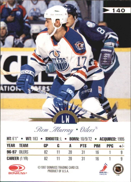 1997-98 LEAF INTERNATIONAL Oilers Hockey Card #140 Rem Murray EUR 1,87 ...