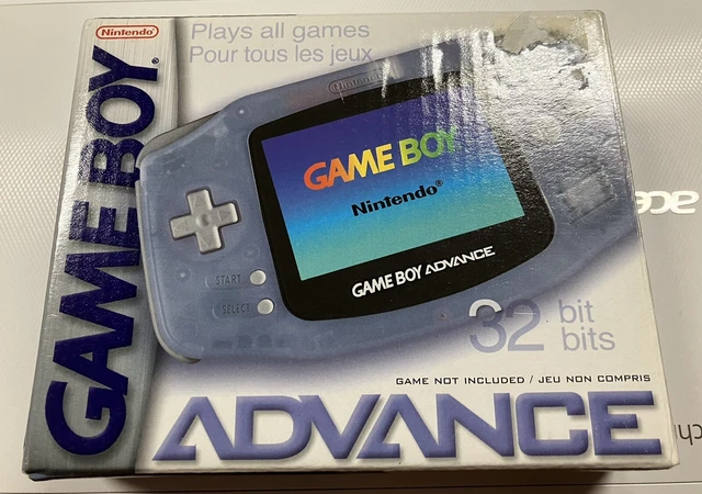 NINTENDO GAME BOY Advance Console (AGB-001) Clear Glacier Complete in Box CIB $139.99 - PicClick CA