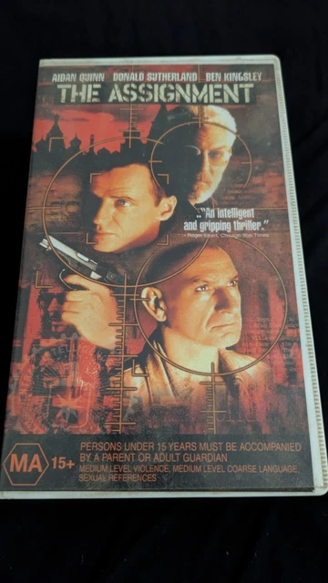 THE ASSIGNMENT (VHS Tape) Aidan Quinn Donald Sutherland Ben Kingsley ...