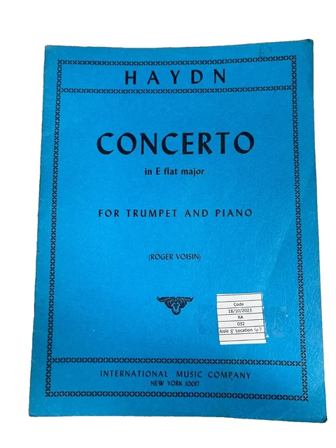 HAYDEN CONCERTO IN E flat Major for Trumpet & Piano Sheet Music Books ...