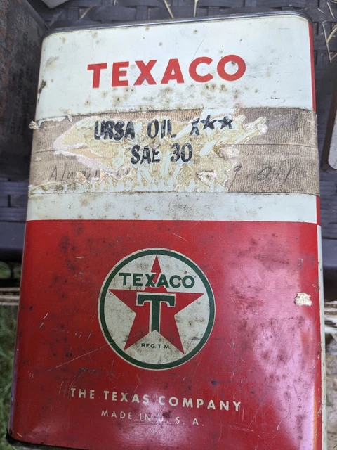 RARE VINTAGE TEXACO Ursa Oil 1 Gallon Can Empty Man Cave Garage Shop Display £42.48 - PicClick UK