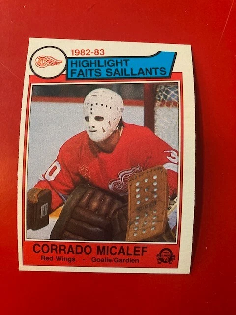 1983-84 O-PEE-CHEE HOCKEY OPC #116 Corrado Micalef HL - Detroit Red ...