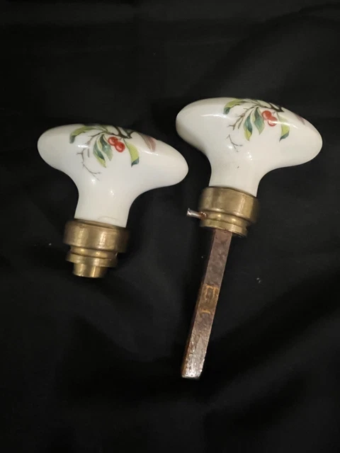 VINTAGE HAND PAINTED Porcelain Birds Door Knob Handle $29.00 - PicClick