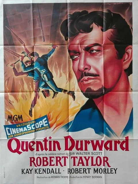 AFFICHE ORIGINALE 1955 Quentin Durward robert Taylor Richard Thorpe ...