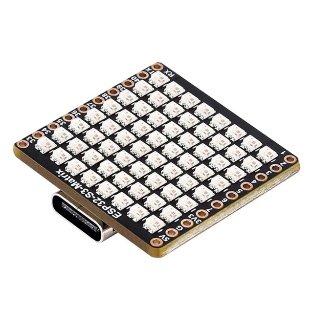 SCHEDA DI MICRO-SVILUPPO ESP32-S3 HAT 8x8 LED Matrix Scheda di Sviluppo Wi-7687 EUR 14,47 ...