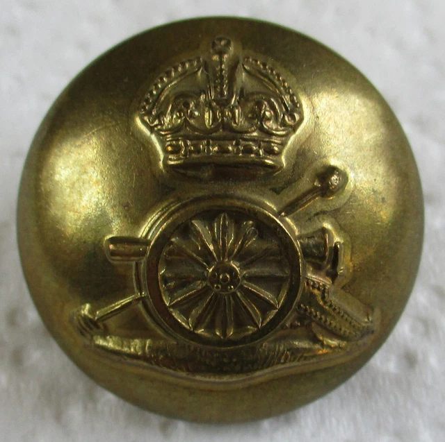 BRITISH ARMY:&ROYAL ARTILLERY BRASS BUTTON" (Large, 24mm, WW1-WW2 Era ...